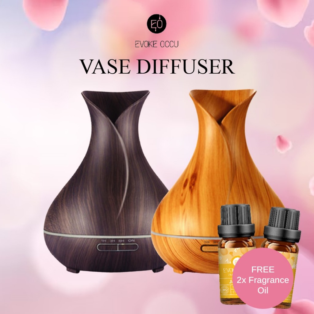 Evoke Occu Vase Aroma Diffuser FREE Remote LED Light Aromatherapy ...