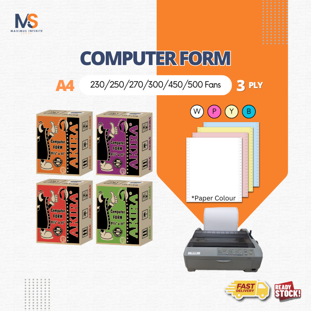 AKIRA Computer Form / A4 3 PLY | Shopee Malaysia