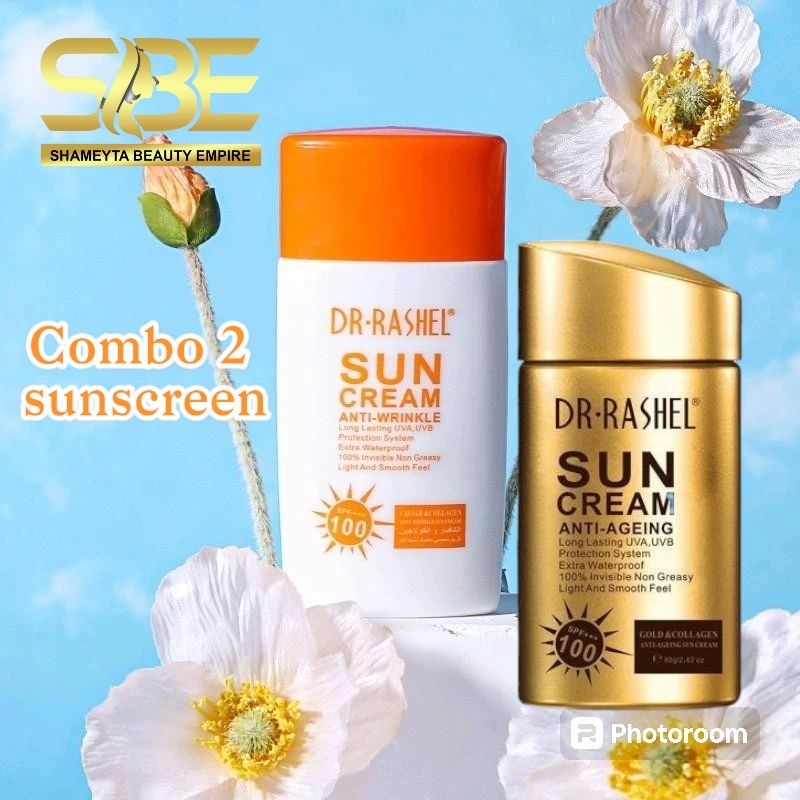 COMBO DR RASHEL SUNSCREEN CAVIAR + SUNSCREEN PETAK | Shopee Malaysia
