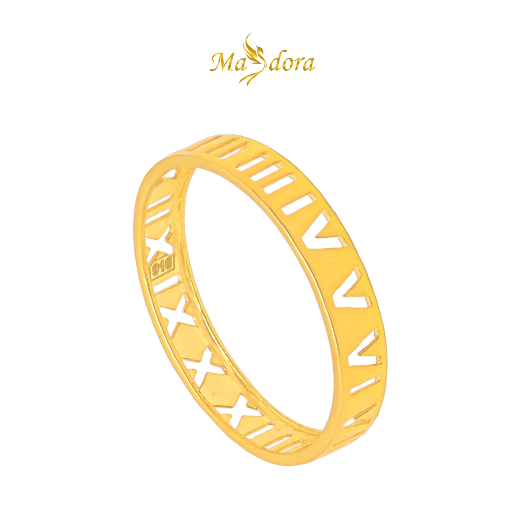 MASDORA 916 Gold Ring Rings Cincin Emas ~ Cincin Minimalist Roman Band ...