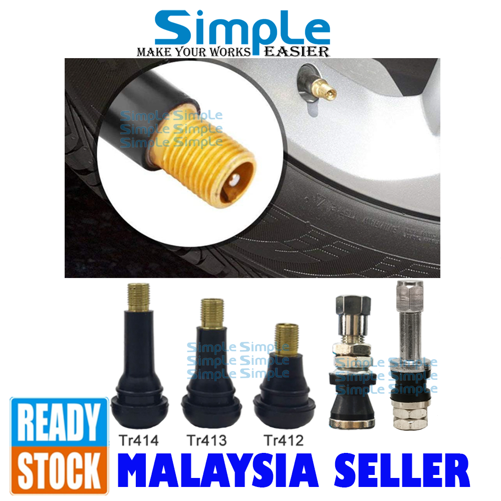 Tubeless Valve Valve Getah Tr414 Brass Snap In Valve Steam Kepala Tiup ...