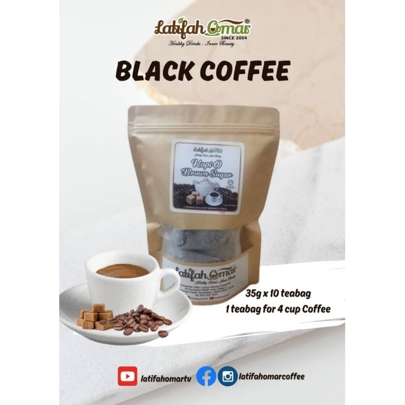 Black Coffee / Kopi O tea bag Latifah Omar 35g teabag | Shopee Malaysia