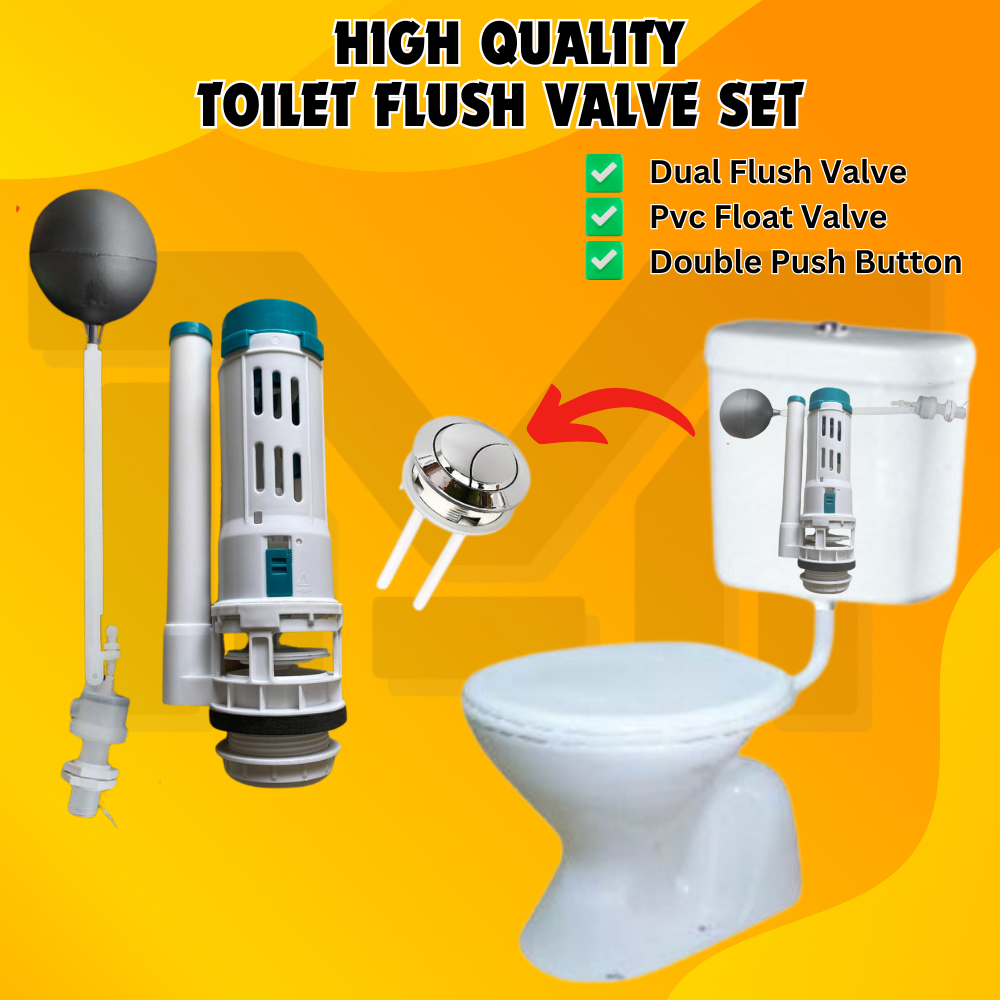 SF Push Button Plastic Tank | Set Toilet Water Tank Valve Toilet Water ...