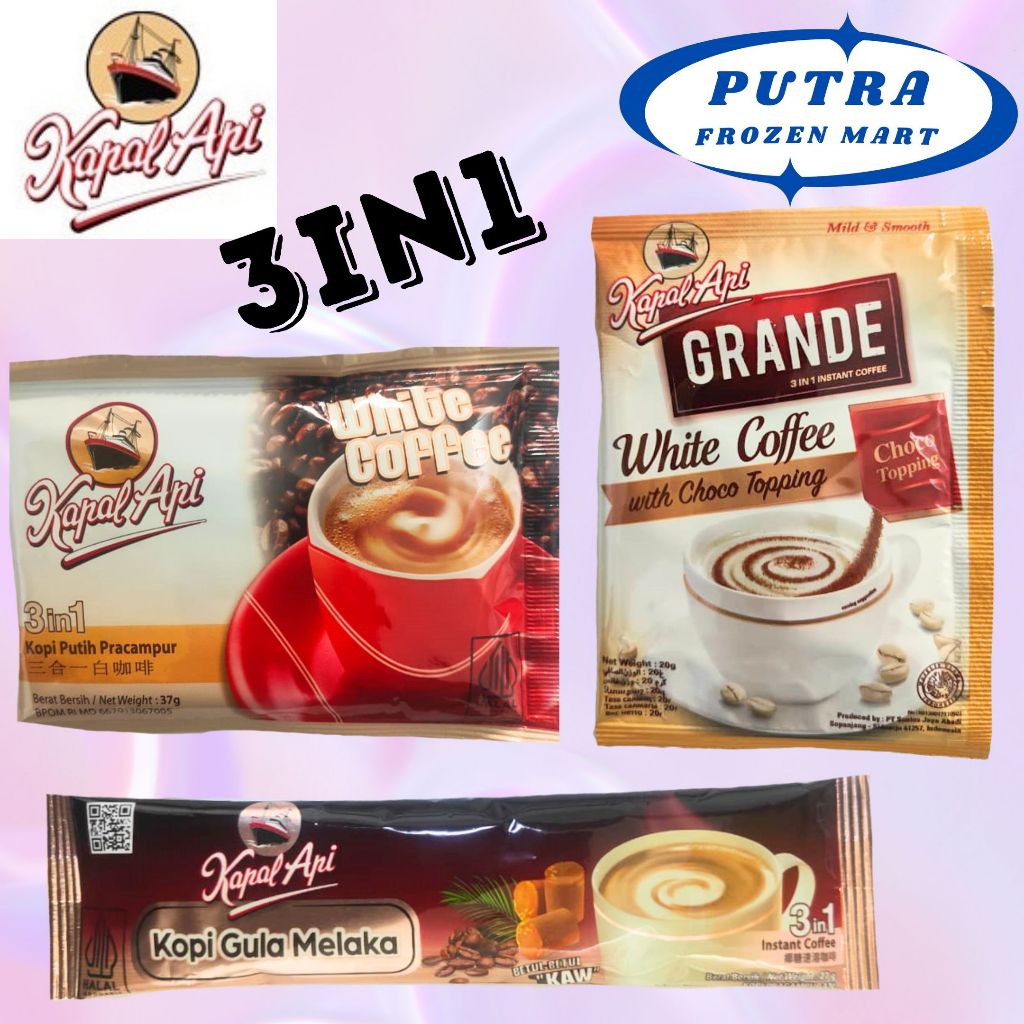 (LOOSE PACK) KOPI KAPAL API INSTANT COFFEE - 3 IN 1 WHITE COFFEE, WHITE ...