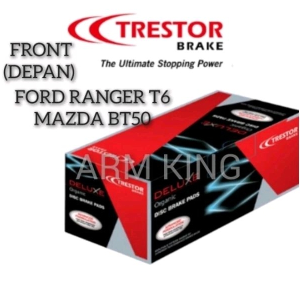 TRESTOR BRAKE PAD FRONT FOR MAZDA BT50 FORD RANGER T6 TDB2074 | Shopee ...