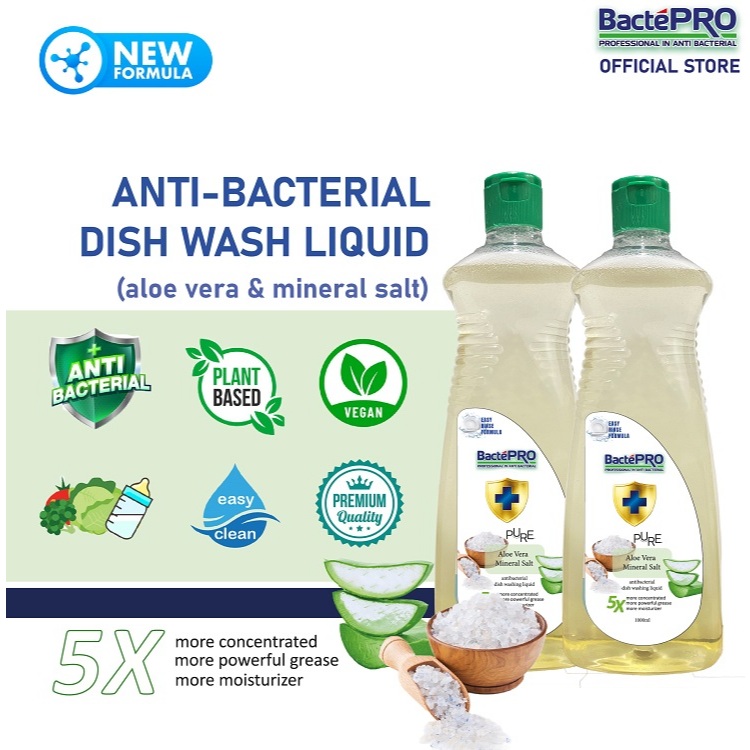 All New Plant Based Bactepro Antibacterial Dish Wash Liquid Aloe Vera