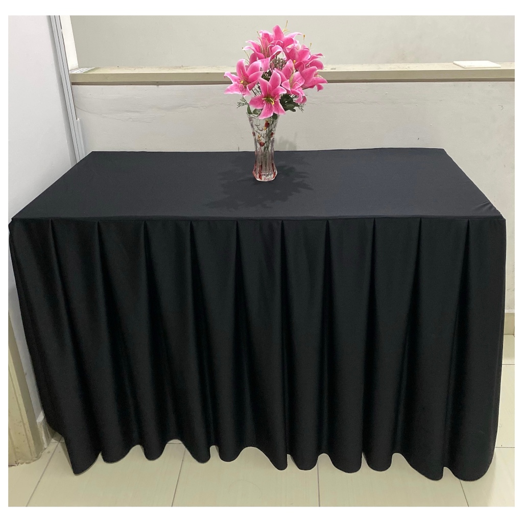 Black cover banquet table / alas meja / sarung meja | Shopee Malaysia