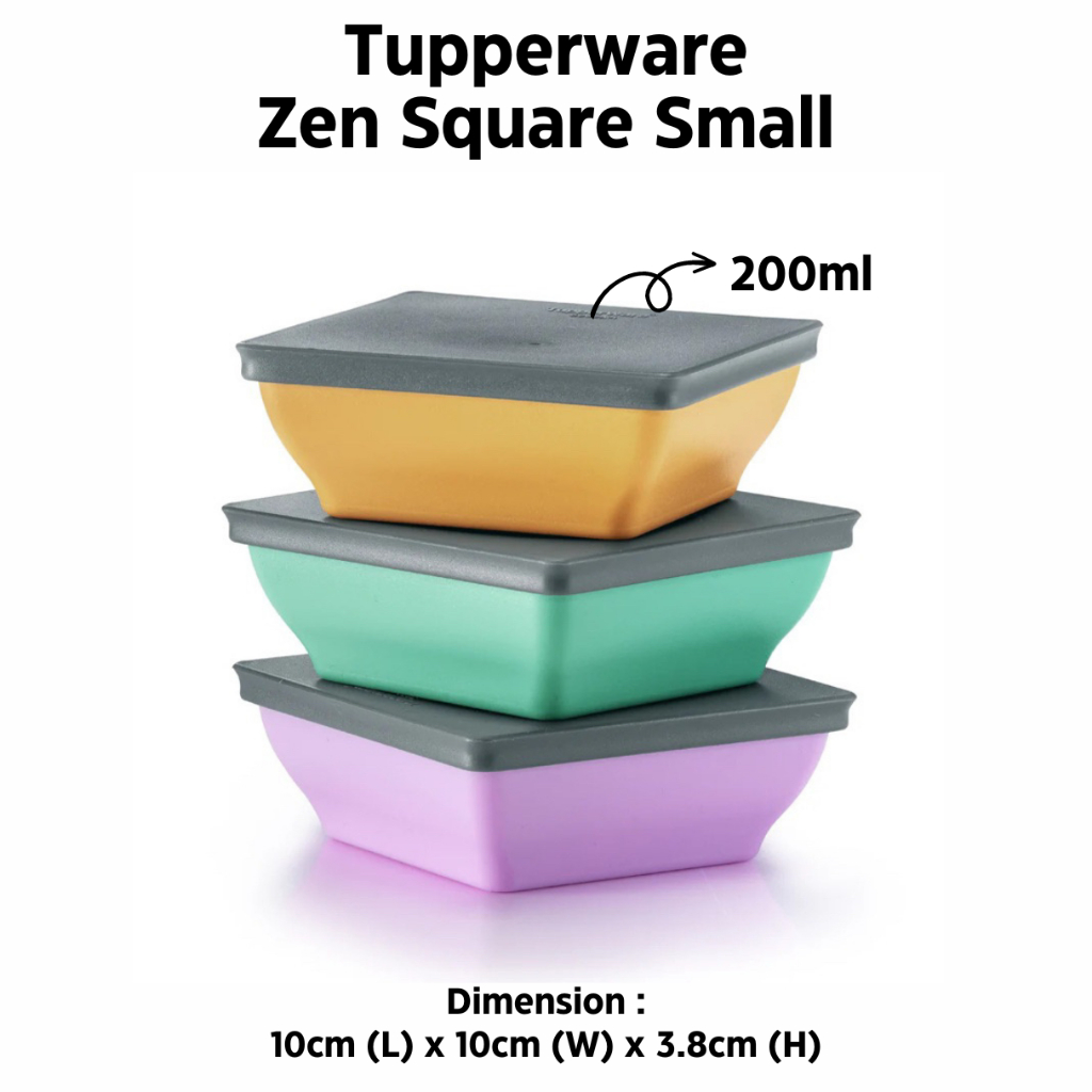 Tupperware Zen Square Small 200ml (1 pc) | Shopee Malaysia