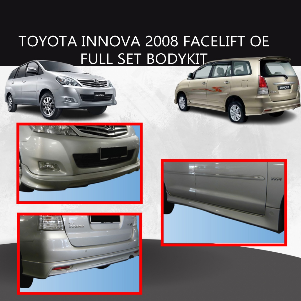 TOYOTA INNOVA 2008 FACELIFT OE OEM STYLE FULL SET BODYKIT FRONT SKIRT ...
