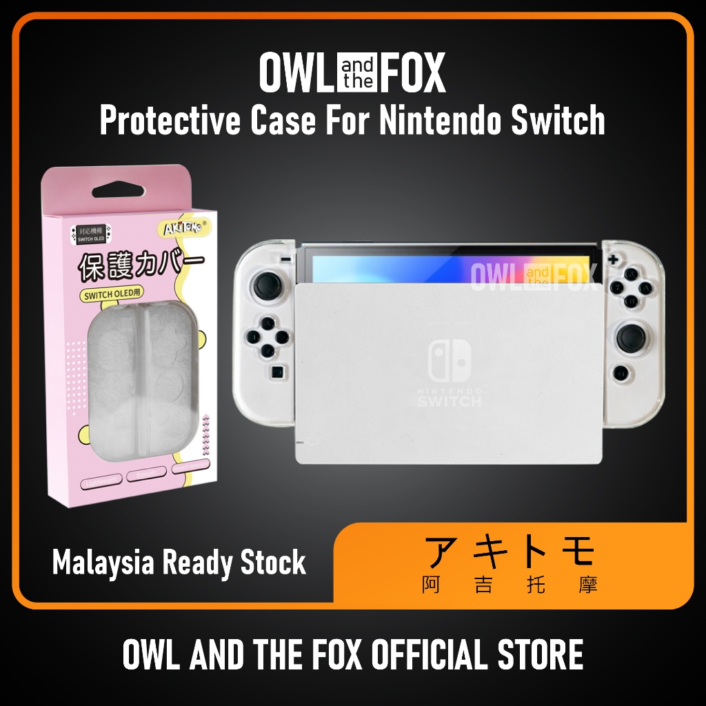 Nintendo Switch OLED V1/V2 Transparent Crystal Dockable Case Cover TPU ...