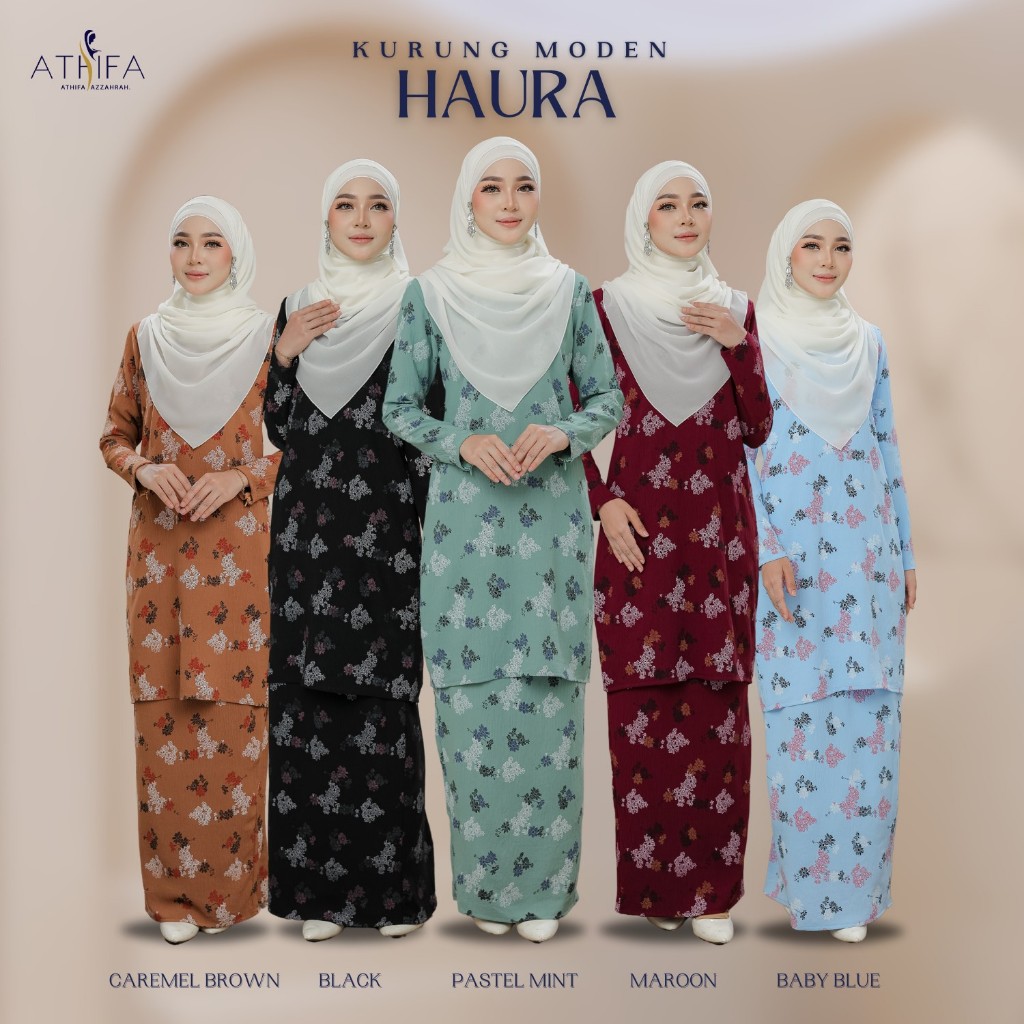 KURUNG MODEN HAURA by Athifa Azzahrah - Kurung Moden 2025 | Baju kurung ...