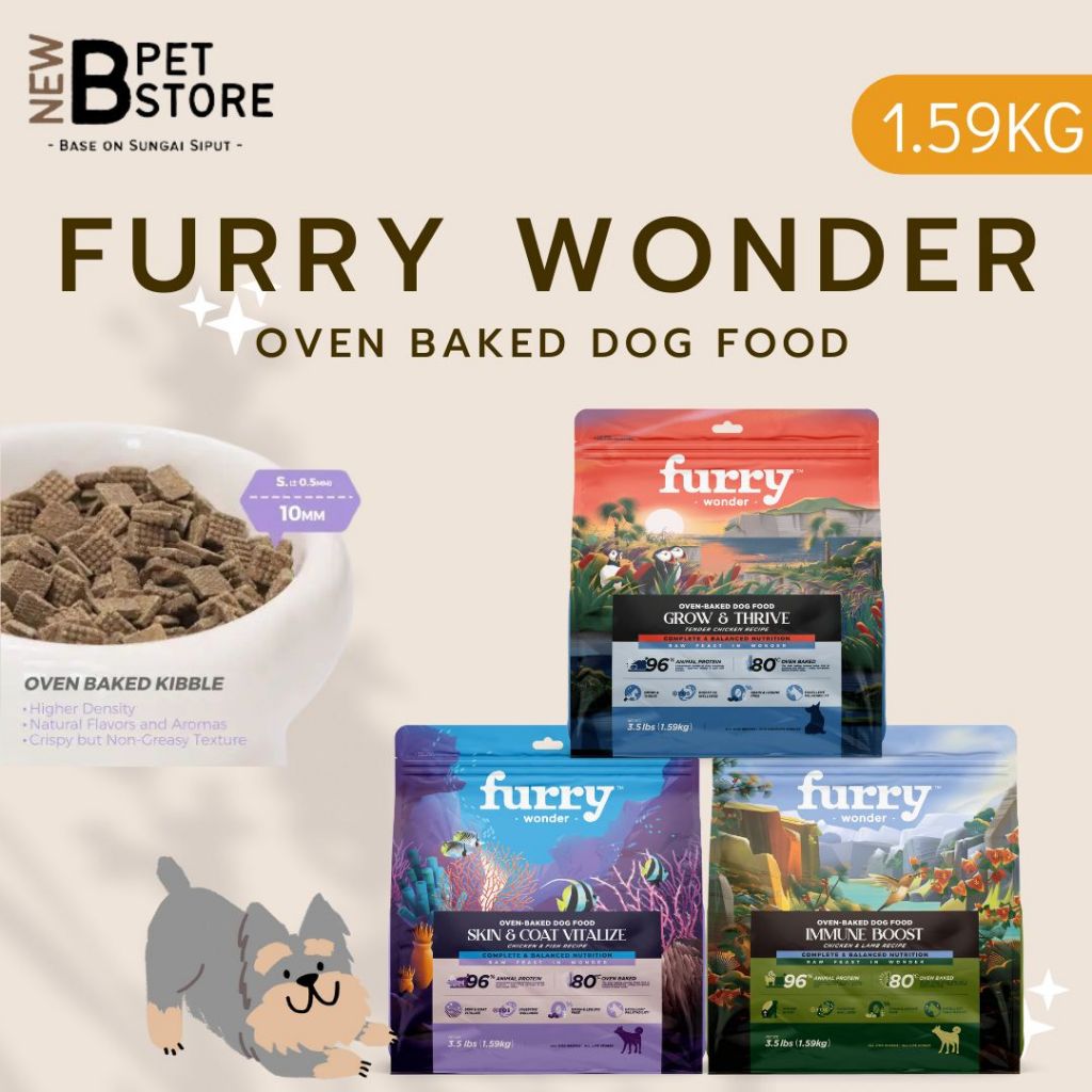 Furry Wonder Dog Premium Oven Baked Dog Food (1.59KG) Grain Free ...