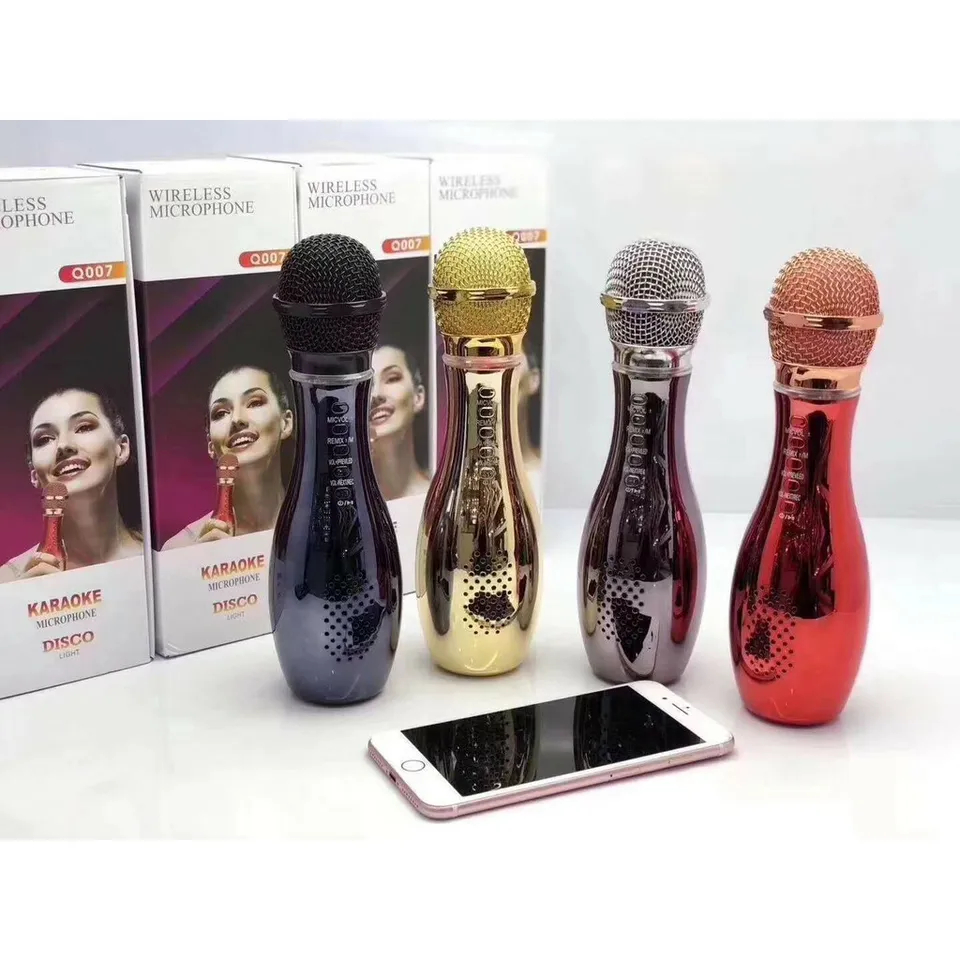 🎳 Bowling Design Q007 Wireless Microphone LED Light Bluetooth TF ...