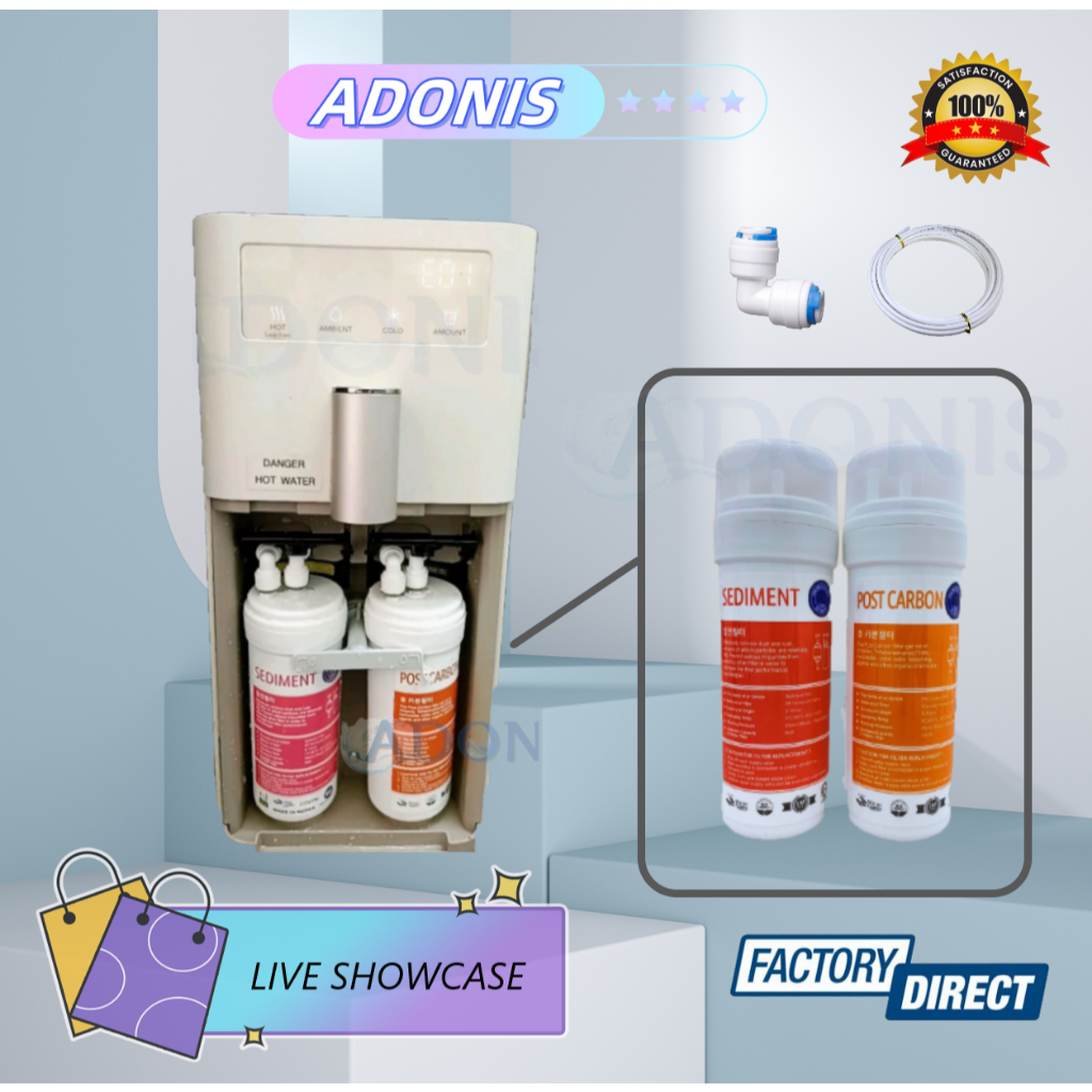COWAY KECIL AQUA 6” U TYPE 2 STAGE WATER FILTER SET HALAL COMPATIBLE ...