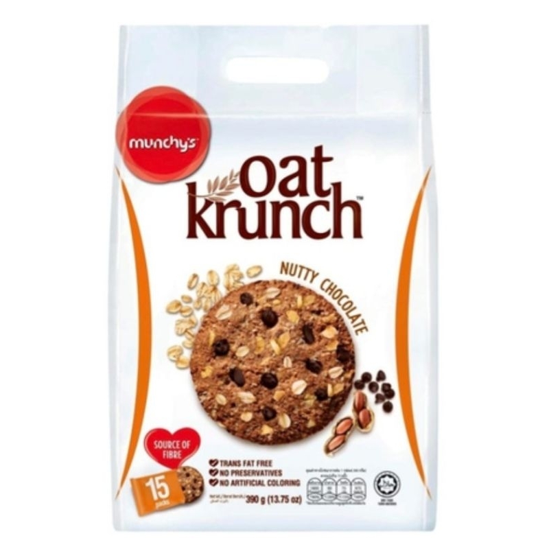 MUNCHYS OAT KRUNCH NUTTY CHOCOLATE BISCUITS 15 PACKS - 390G | Shopee ...