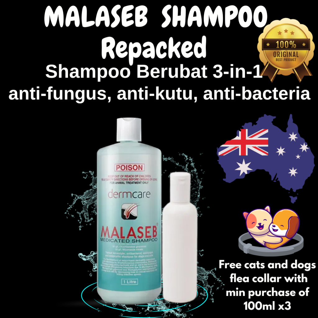 Malaseb pet shampoo dog shampoo cat shampoo kucing fungus kurap Anti ...