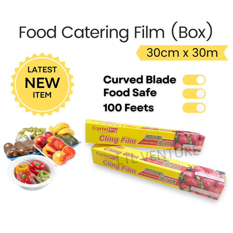 30cm x 30m Catering Film/Cling Film/Crystalwrap/Food Wrap (300mm x 30m ...
