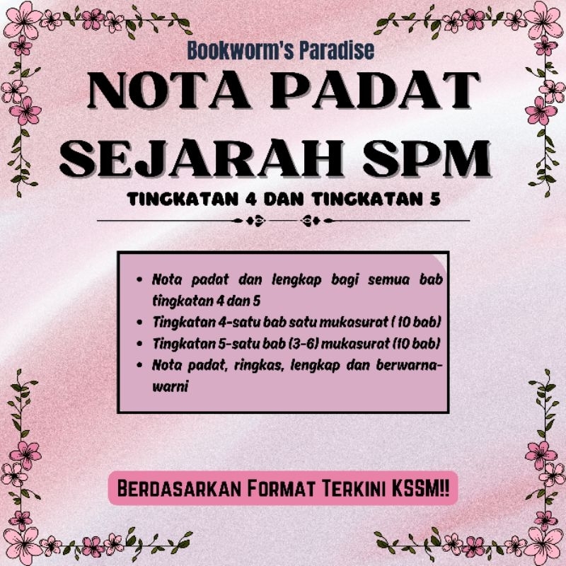 [SOFTCOPY/PDF] NOTA PADAT SEJARAH SPM| KSSM | Tingkatan 4 dan Tingkatan ...