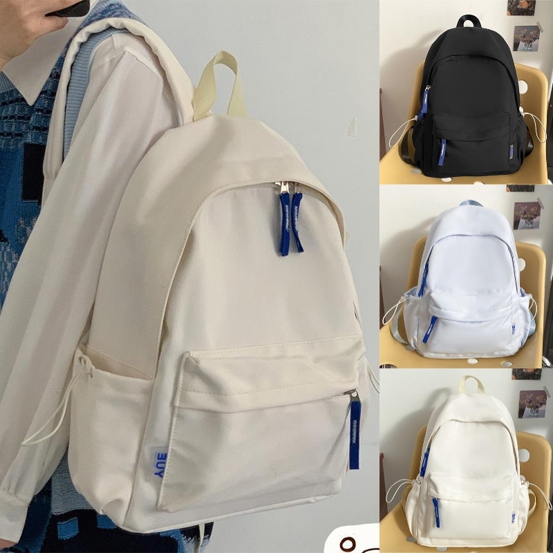 Waterproof Korean Style Backpack Women School Bag Girl Student Zip ...