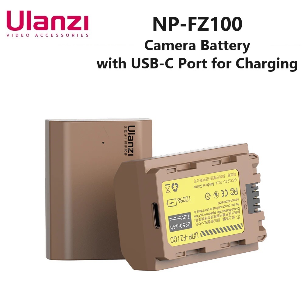Ulanzi Sony UNP-FZ100 NP-FZ100 Camera Battery with USB-C Charging Port ...