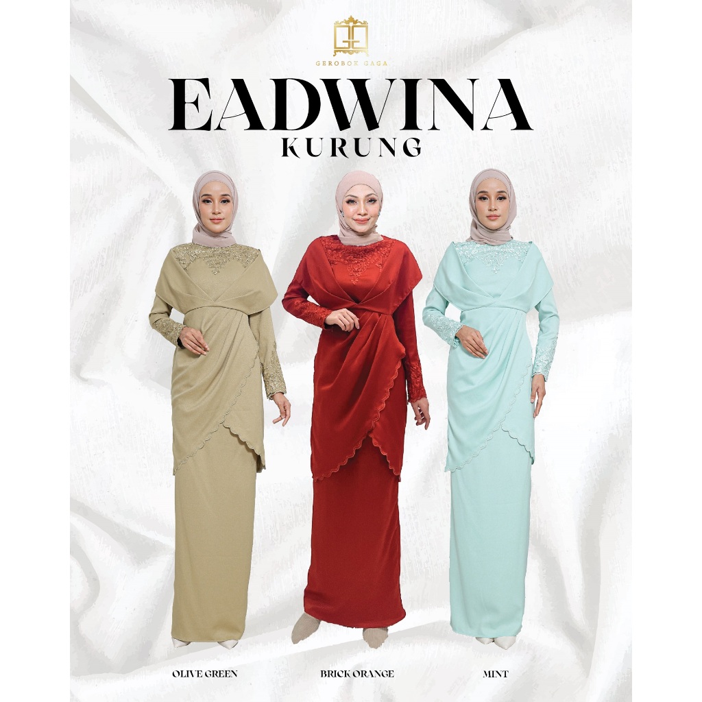 Kurung Eadwina By GEROBOK GAGA Crepe Series S-XXL | Shopee Malaysia
