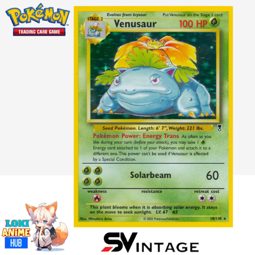 Venusaur · Base Set 2 (B2) #18 Gred SV Vintage Ptcg Tcg Pokemon card ...