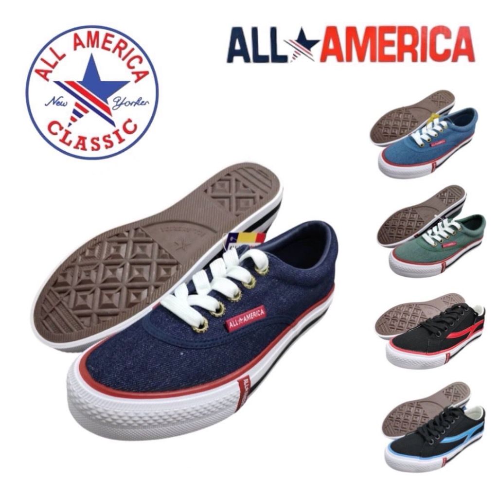 [SIZE 37-45] ALL AMERICA CASUAL CANVAS SHOES KASUT KAIN BERTALI 帆布布鞋 ...