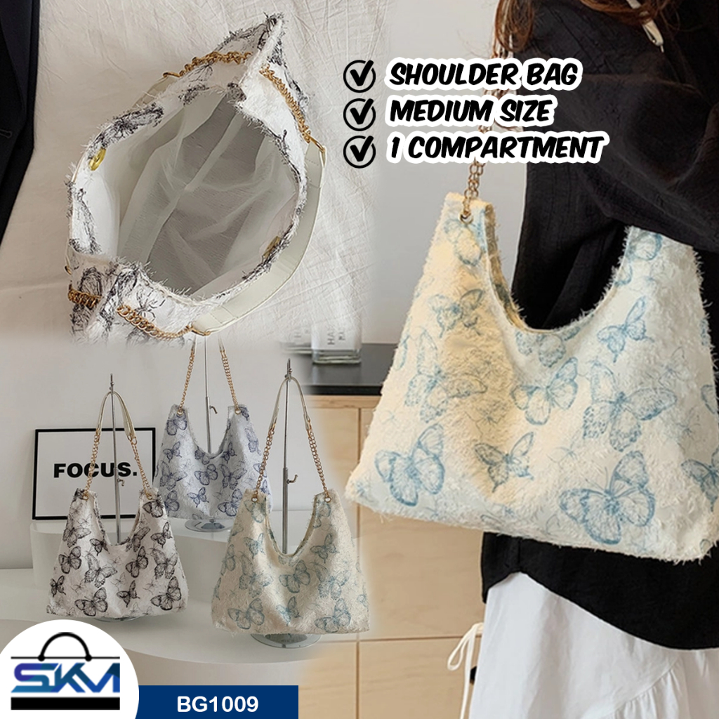 SKM Butterfly Pattern Women's Shoulder Bag BG1009 Beg Perempuan ...