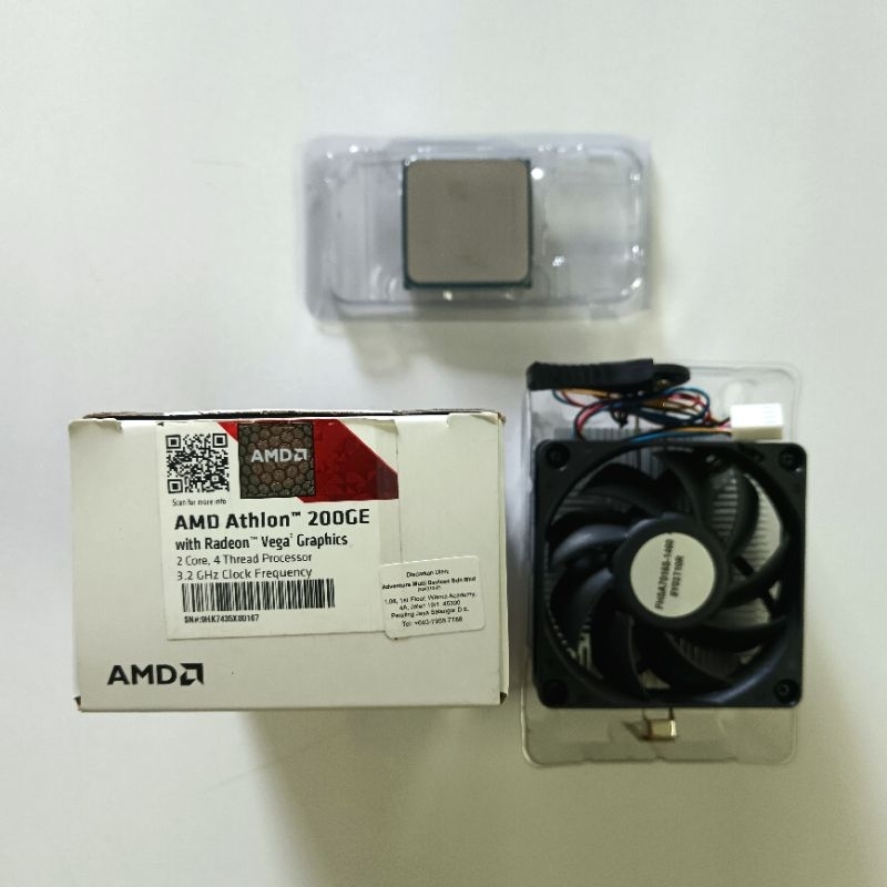 AMD Athlon 200GE AM4 CPU + Stock Cooler (Used) | Shopee Malaysia