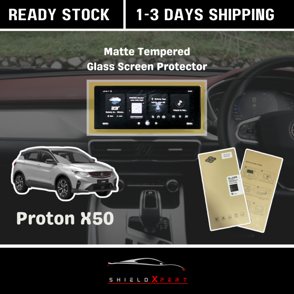 Proton X50 Head Unit Screen Infotainment Matte Tempered Glass Screen ...