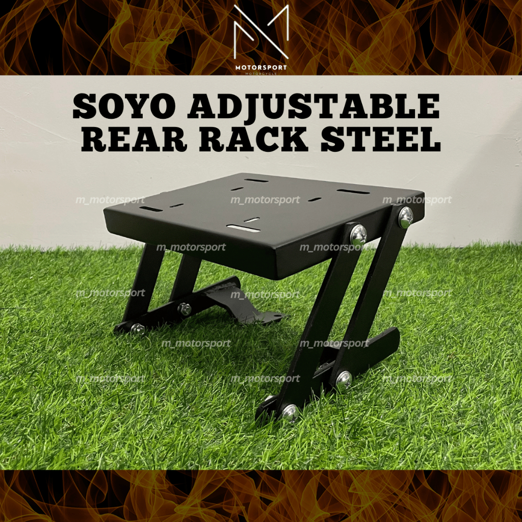 SOYO Adjustable Metal Rear Rack Motorcycle Rack Besi Motorsikal LC135 ...