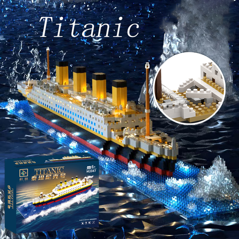 1878pcs Lego Titanic Micro-Particle Building Blocks Huge Cruise Ship ...