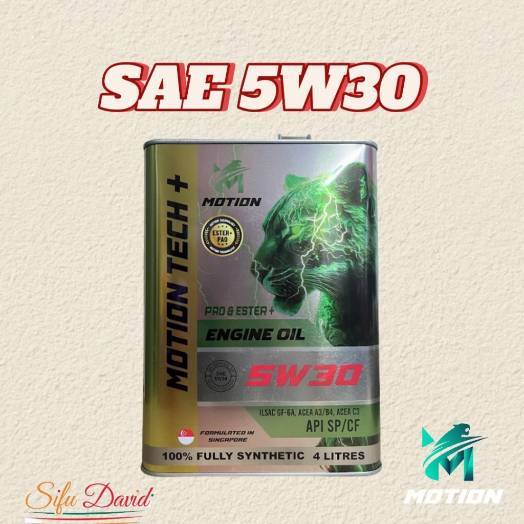 MOTION 5W30 Ester PAO API SP Formulated Fully-Synthetic Engine Oil 4L ...