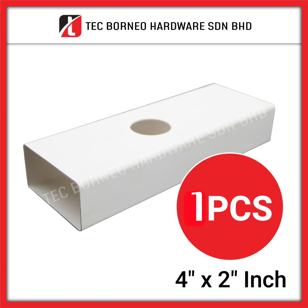 TEC [1 PCS X 660MM+-] Hydroponic 4" x 2" Inch Trunking with Hole uPVC ...