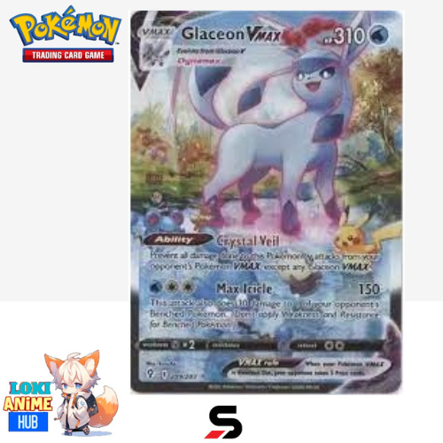 Glaceon VMAX Alternate Art Alt 209/203 SWSH Sword&Shield Evolving Skies ...