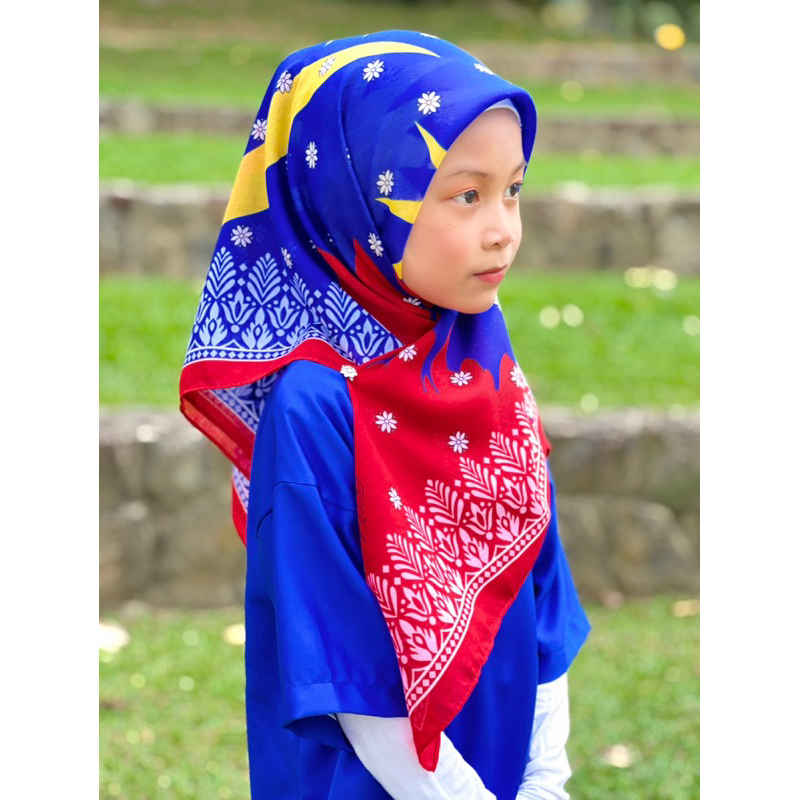 TUDUNG MERDEKA KANAK-KANAK🔛🔝 CORAK MERDEKA RANDOM | Shopee Malaysia
