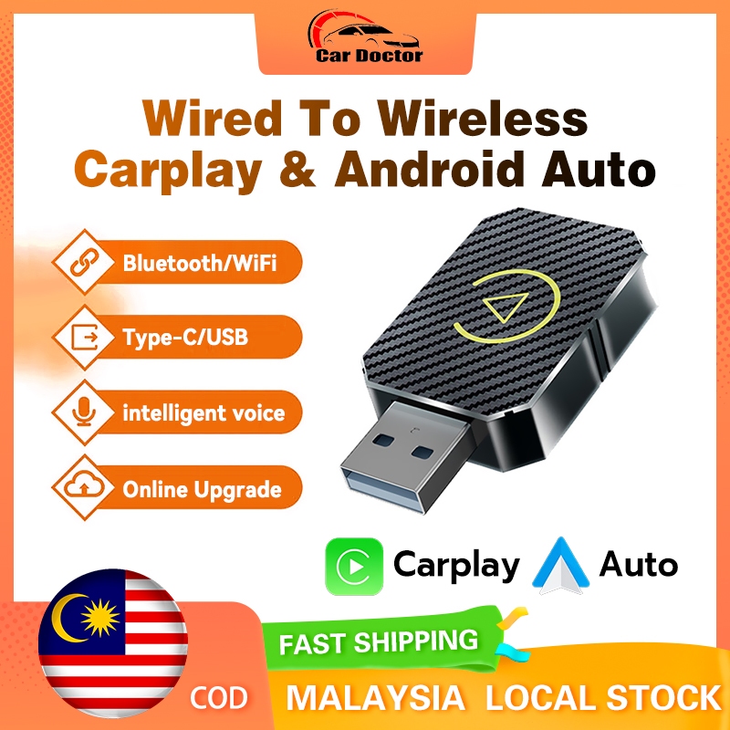 Carplay Adapter Android Auto Wireless Adapt Mini Wired to Wireless 2 in ...