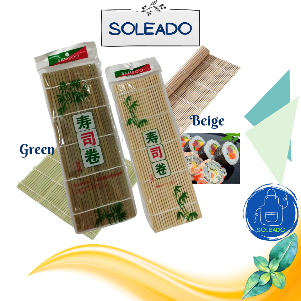 Bamboo Sushi Mat Sushi Rolling Mat (Beige / Green) | Shopee Malaysia