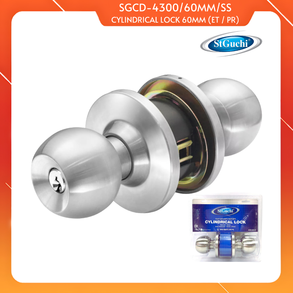 St Guchi Cylindrical Door Knob Lock Set SGCD 4300 sus304 Stainless ...