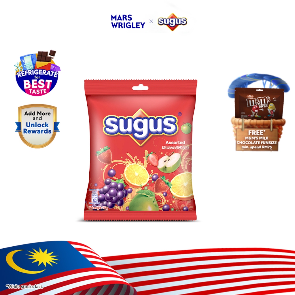 Sugus Assorted Pouch Share Bag 100g Chewy Candy / Fruity / Snacks ...