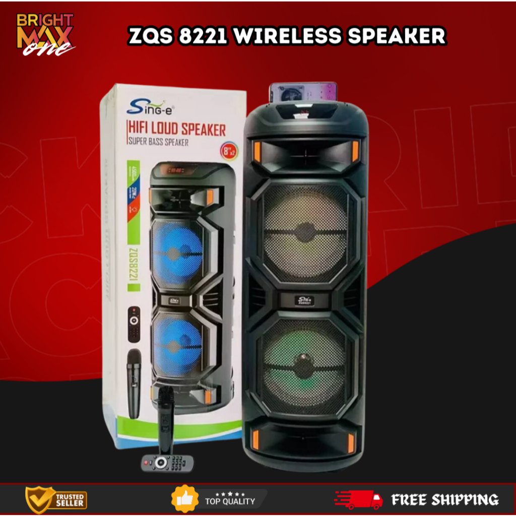 ZQS8221 Caixa De Som 40W High Power Bass Sound System Portable Wireless Bluetooth Speaker ...
