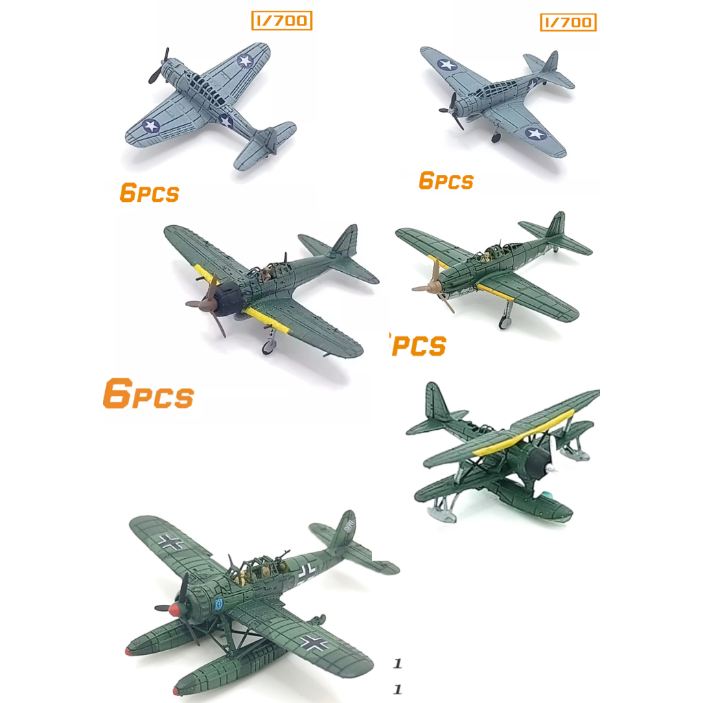 WW2 Highly Detailed 3D-Printed Aircraft with Decal 1/700 Yuzu Model ...