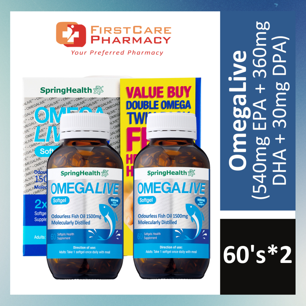 SPRING HEALTH OMEGALIVE (60 SOFTGELS*2) | Shopee Malaysia