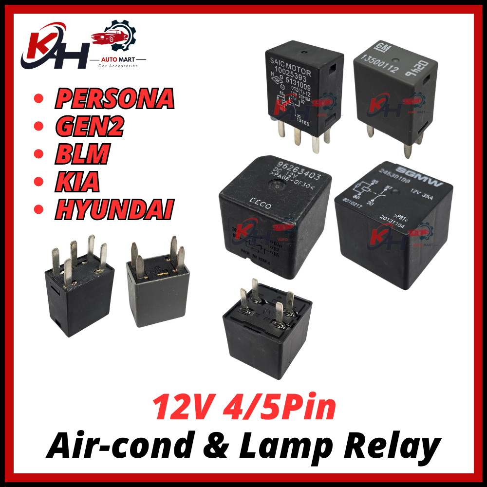 KIA HYUNDAI PROTON PERSONA GEN2 12V 4/5 Pin Relay Aircond Fan Headlamp ...