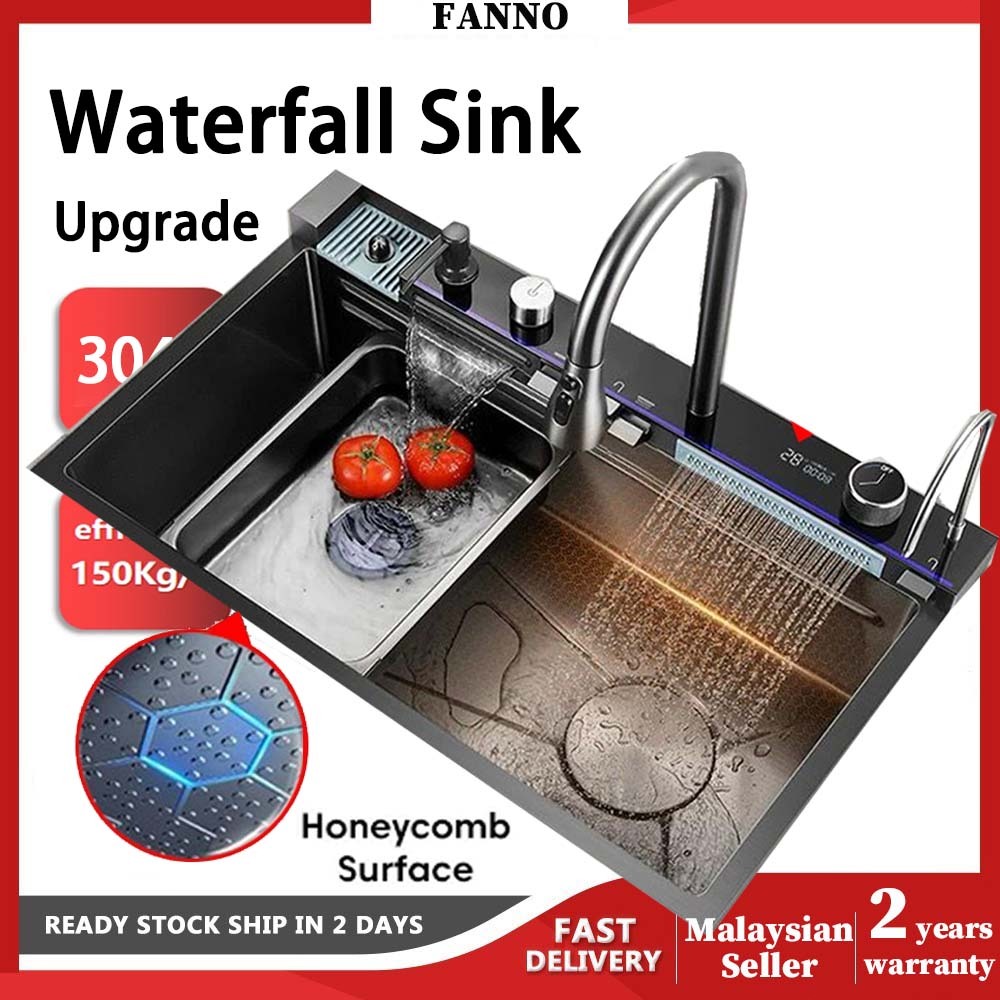 NANO Sink 304 StainlessSteel Flying Rain Waterfall Multifunction ...