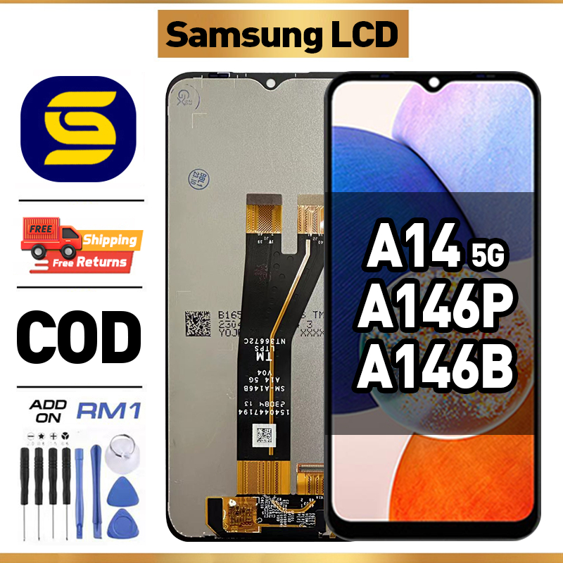 LCD SAMSUNG A14 5G A146B A146P Compatible For Glass Original Touch ...