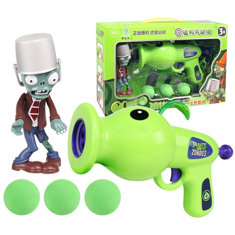 Plants Vs Zombies Toy Soft Bullet Gun Birthday Gift Boy Children Action ...