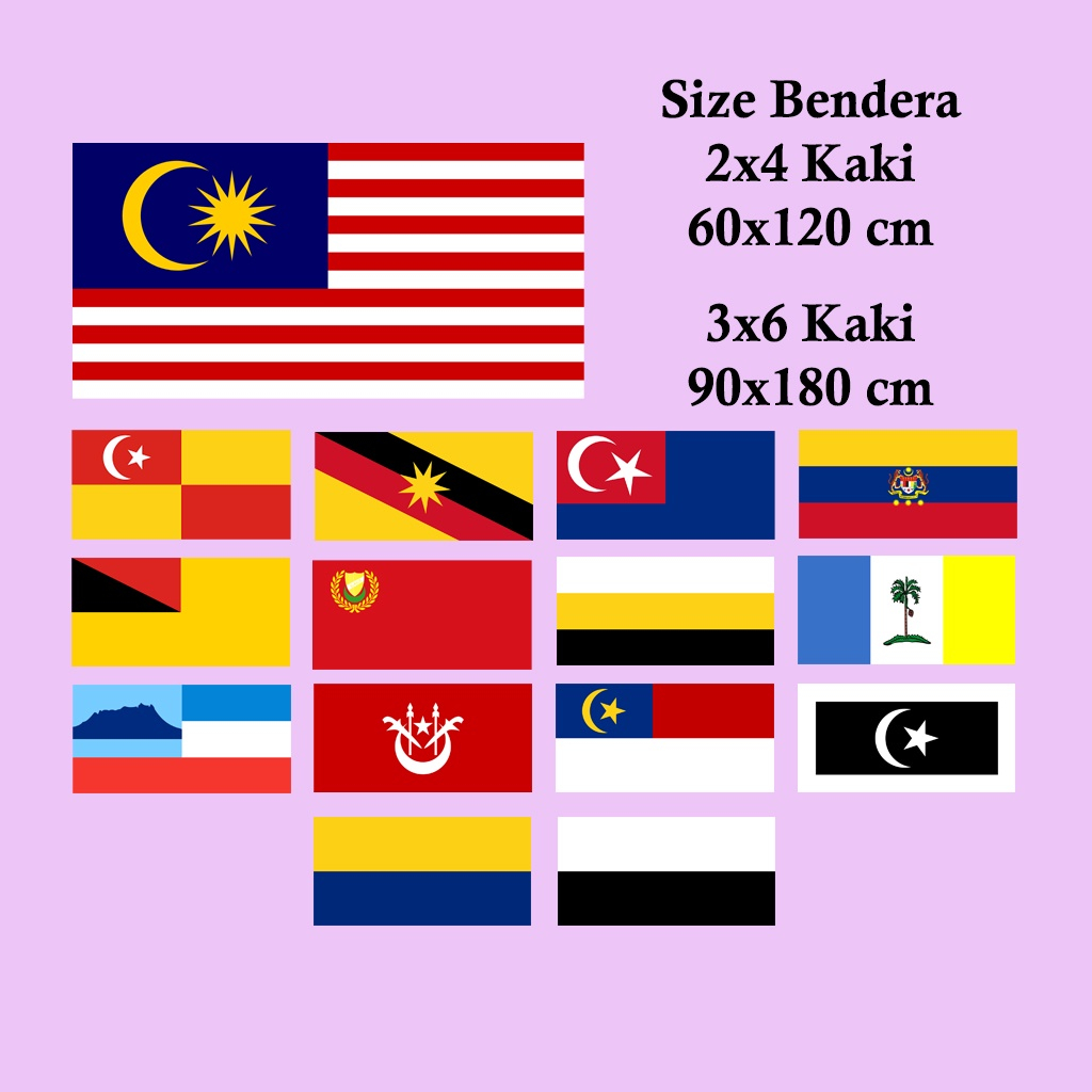 Malaysia Flag Size 2x4' / 3x6' Bendera Malaysia STB24/ STB36 | Shopee ...