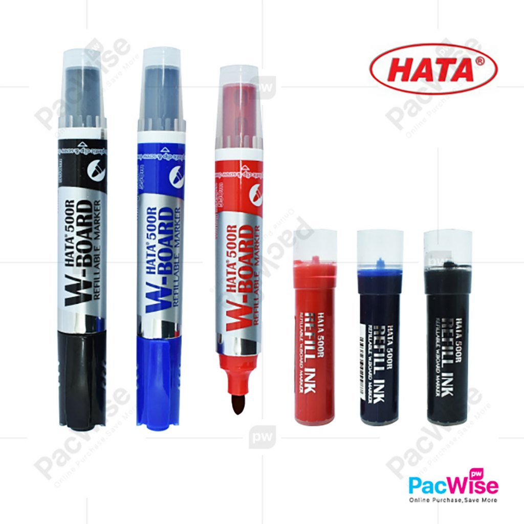 WhiteBoard Marker Hata/Pen Papan Putih/Refillable Ink /500R-Blue,Red ...