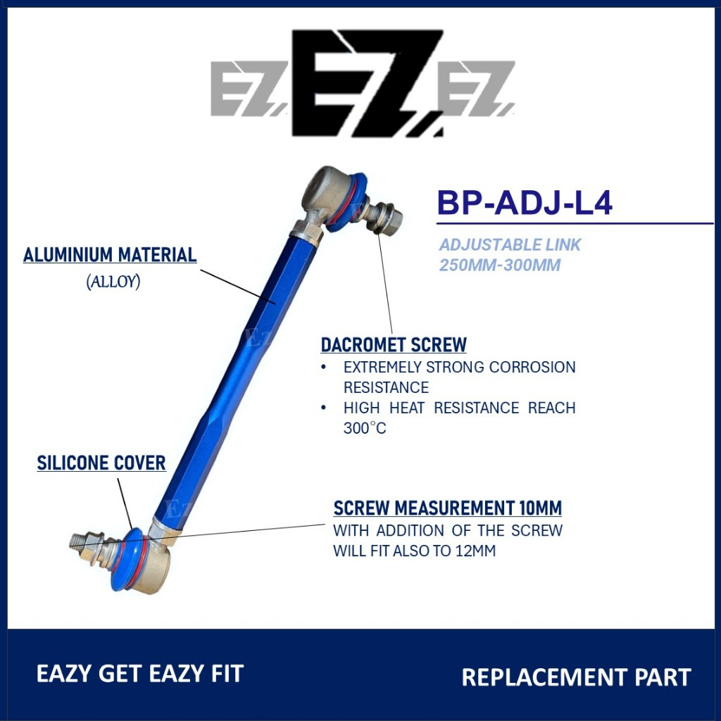 ALLOY MATERIAL UNIVERSAL ADJUSTABLE STABILIZER LINK WITH DACROMET SCREW ...